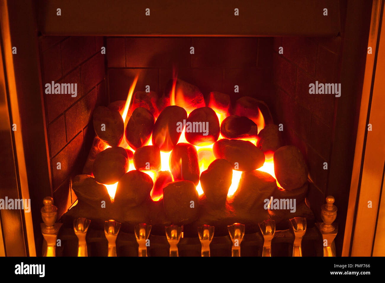 Gas fired coal effect fireplace. Sheffield, England, United Kingdom ...