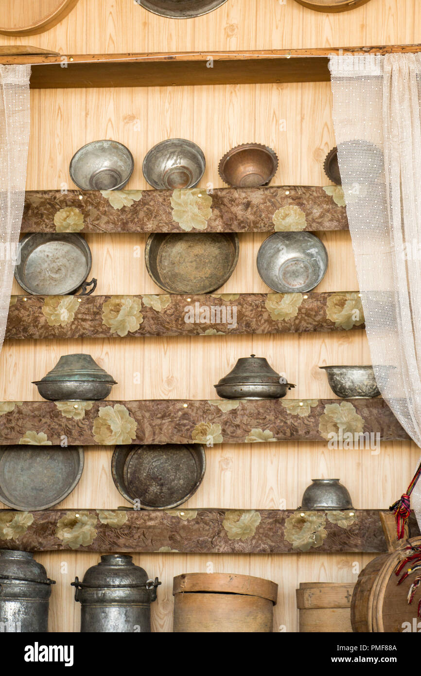Taditional Turkish metal plates in the view Stock Photo - Alamy