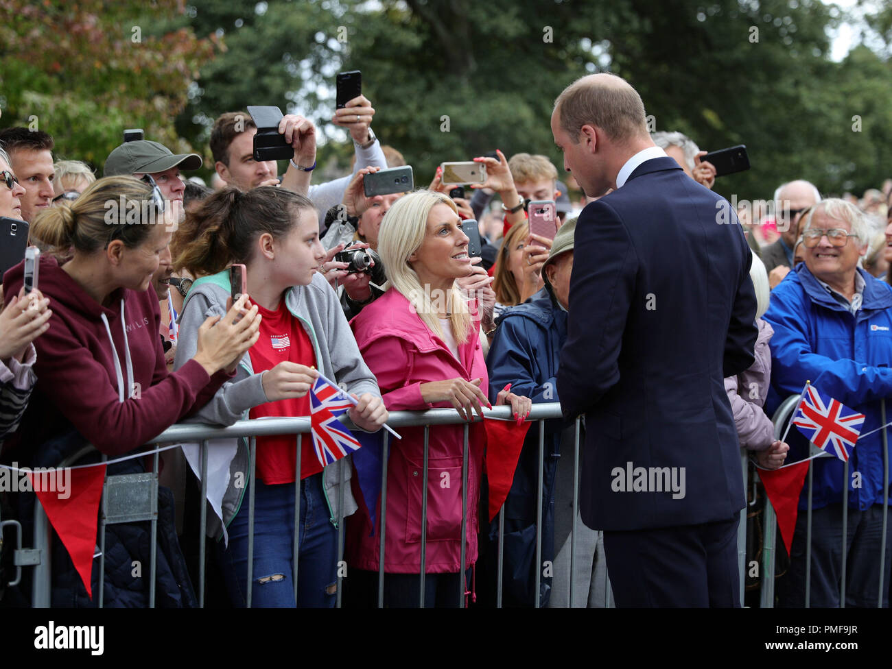 The Duke of Cambridge arrives for the unveiling of a sculpture of Frank ...