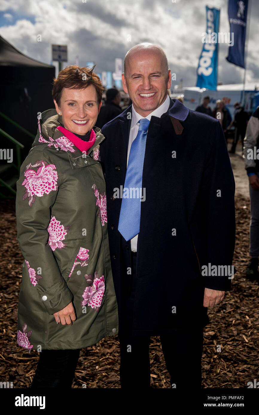 Irish Presidential candidate Sean Gallagher with his wife Trish during ...