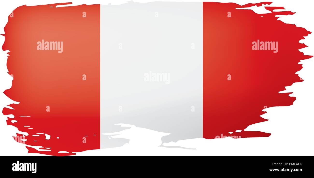 Peru flag, vector illustration on a white background Stock Vector Image ...