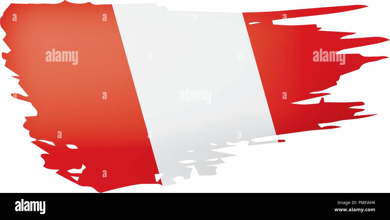 Peru flag, vector illustration on a white background Stock Vector Image ...