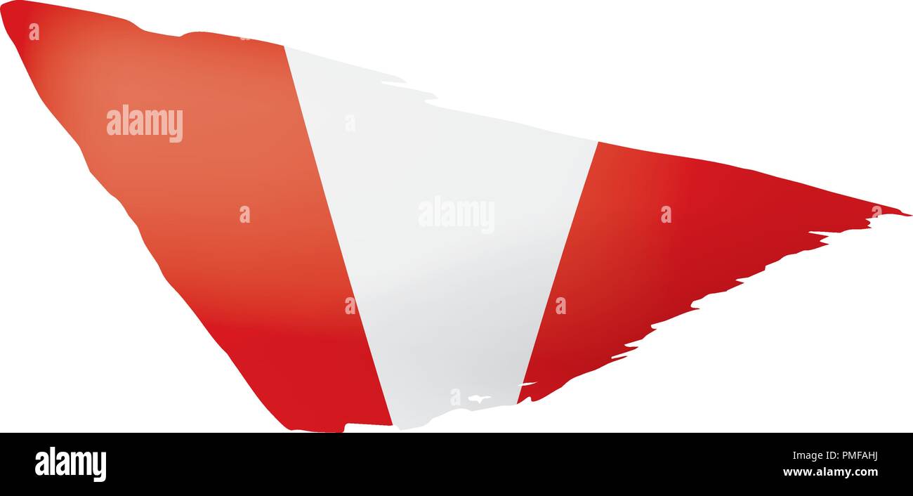 Peru flag, vector illustration on a white background Stock Vector Image ...
