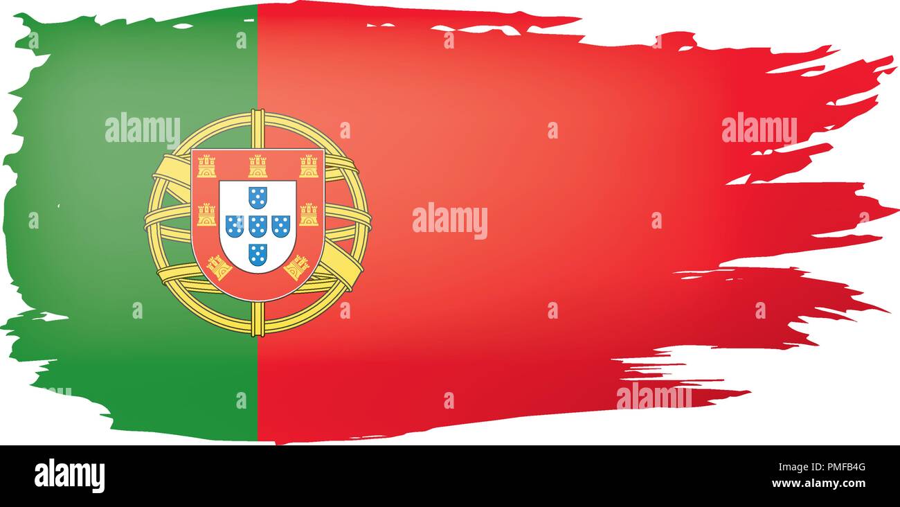 Portugal flag, vector illustration on a white background Stock Vector ...
