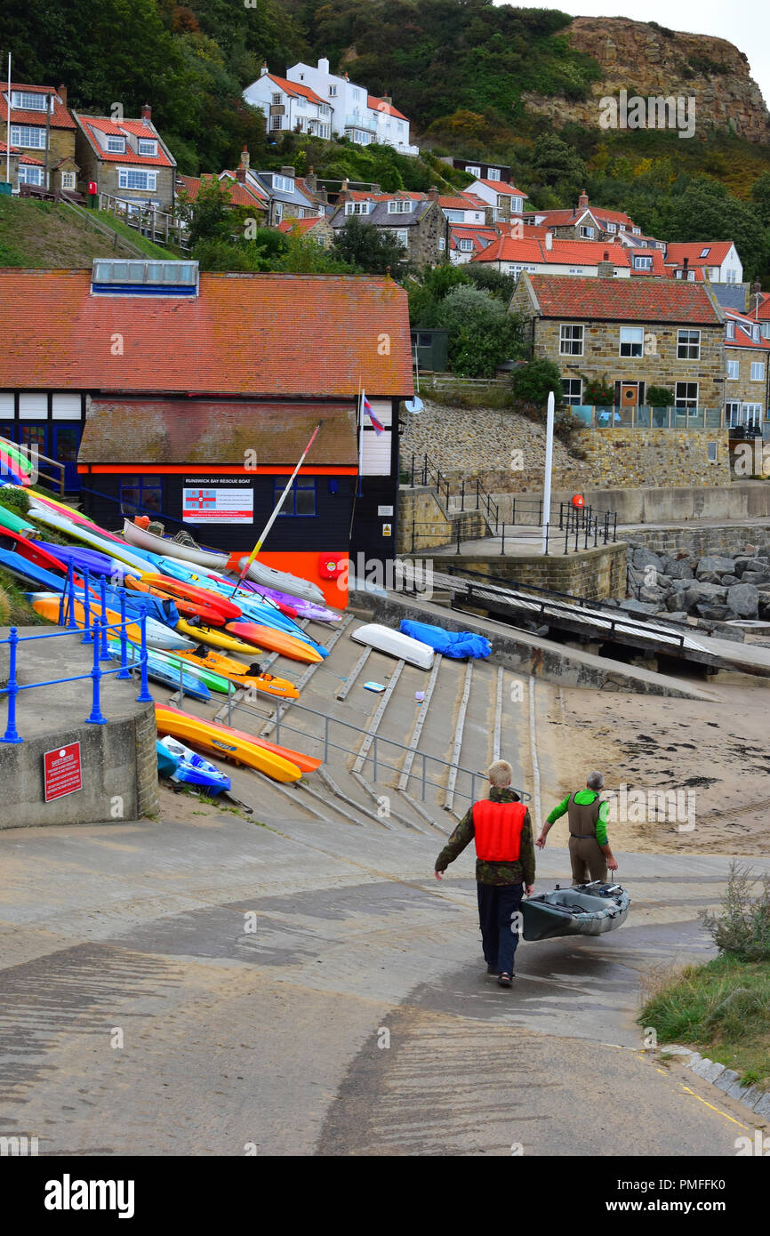 Runswick Bay, North Yorkshire Moors, England UK Stock Photo - Alamy