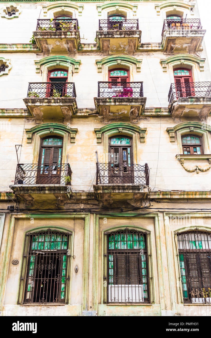 A typical view in Havana in Cuba Stock Photo - Alamy