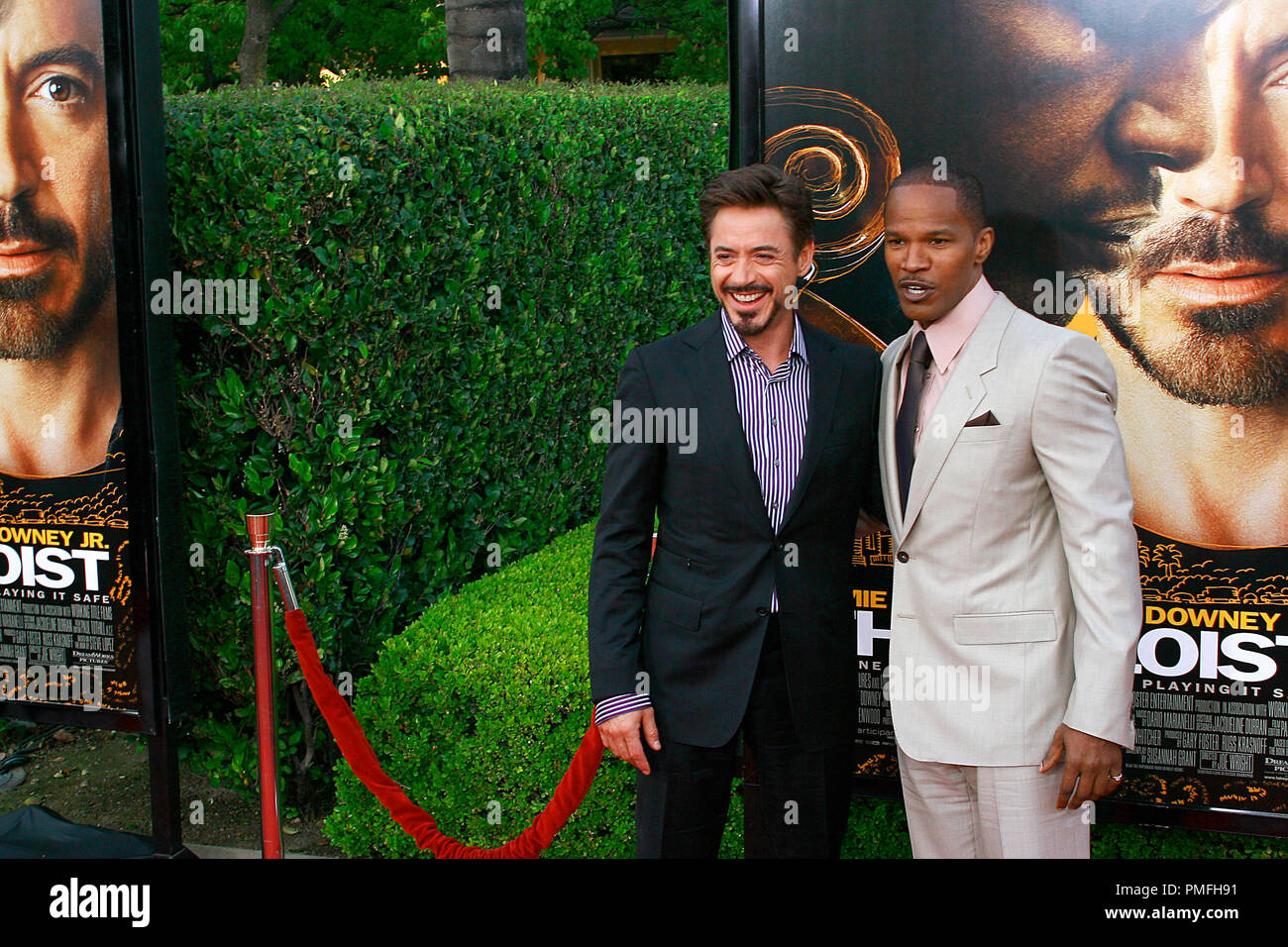 Robert Downey Jr.and Jamie Foxx at the Los Angeles Premiere of ...