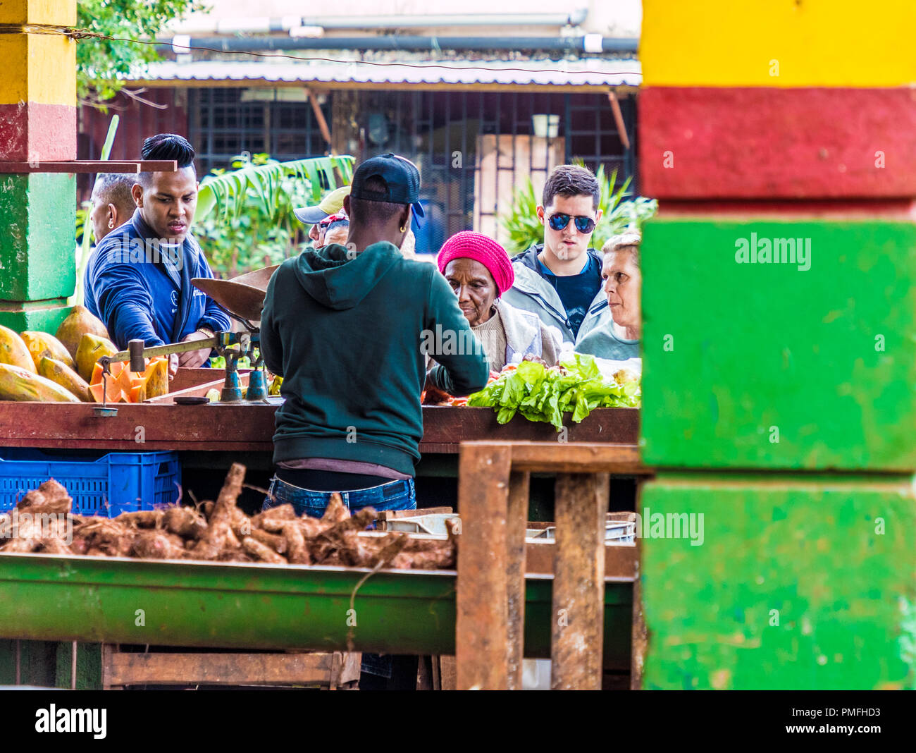 A typical view in Havana in Cuba Stock Photo - Alamy