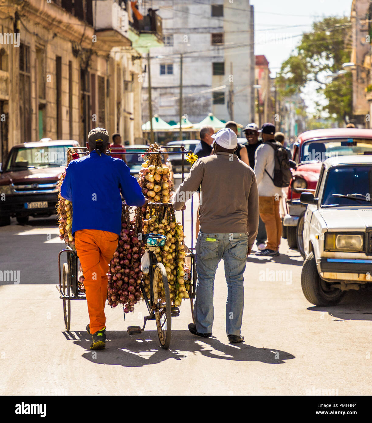 A typical view in Havana in Cuba Stock Photo - Alamy