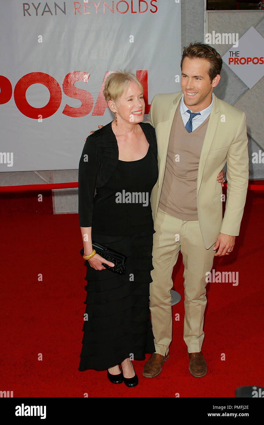Ryan Reynolds and his mother at the World Premiere of Touchstone ...