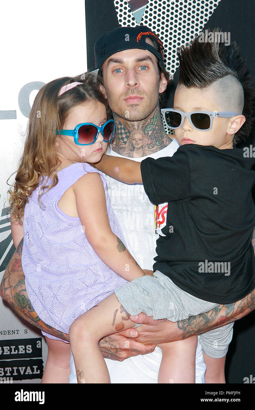 Travis barker and kids hi-res stock photography and images - Alamy