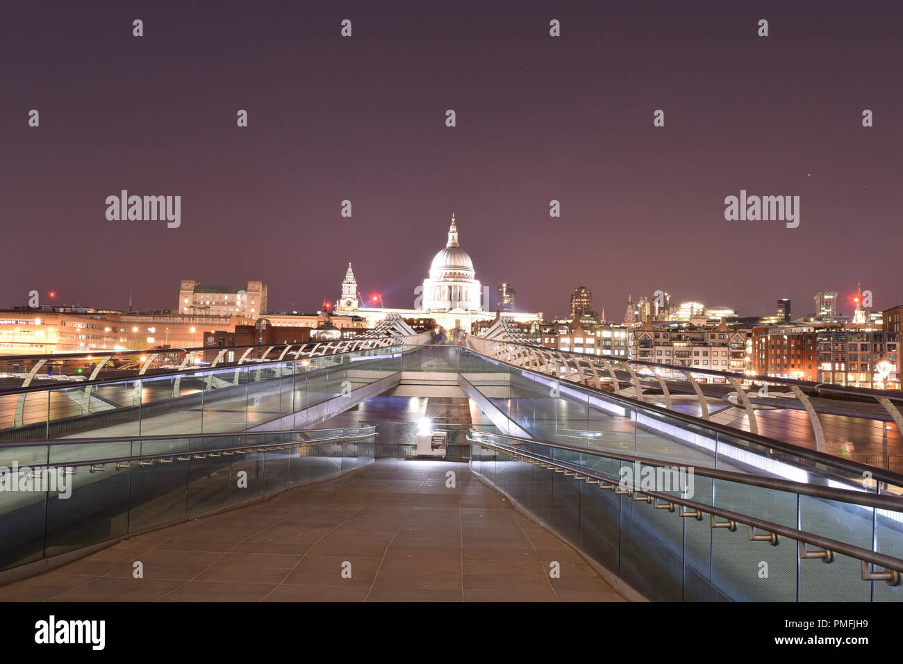 London South Bank by night using long exposures to create light trails ...