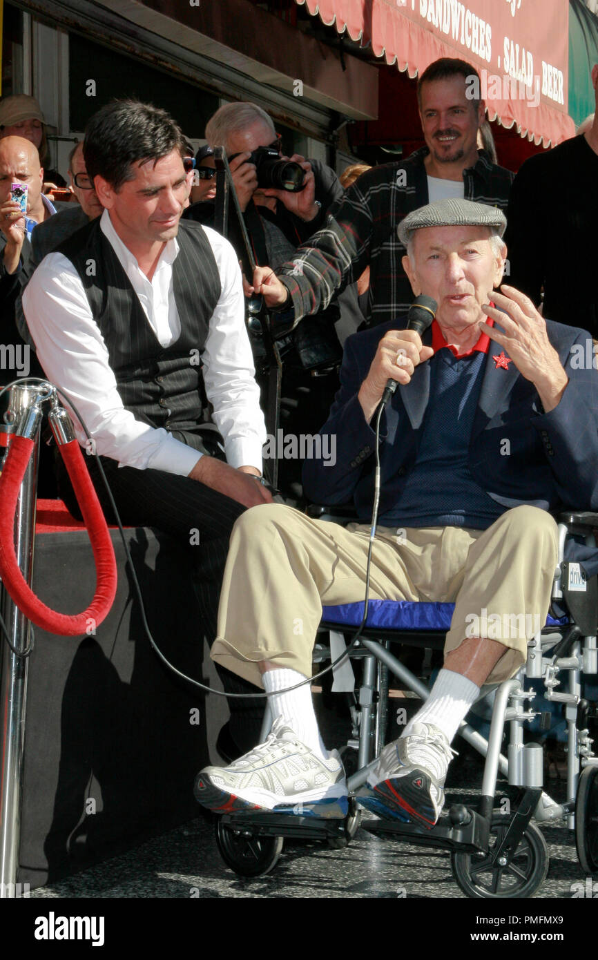 Jack Klugman and John Stamos at the Hollywood Chamber of Commerce ...
