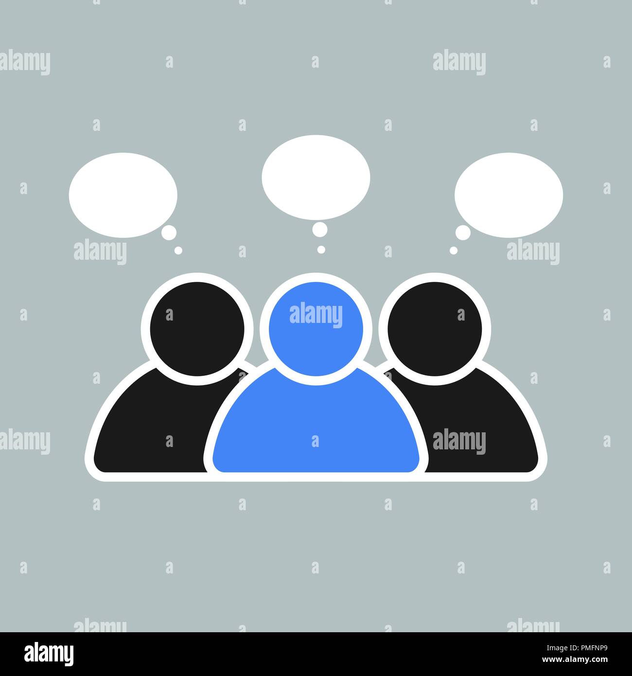 Crowd of people silhouette Stock Vector Images - Alamy