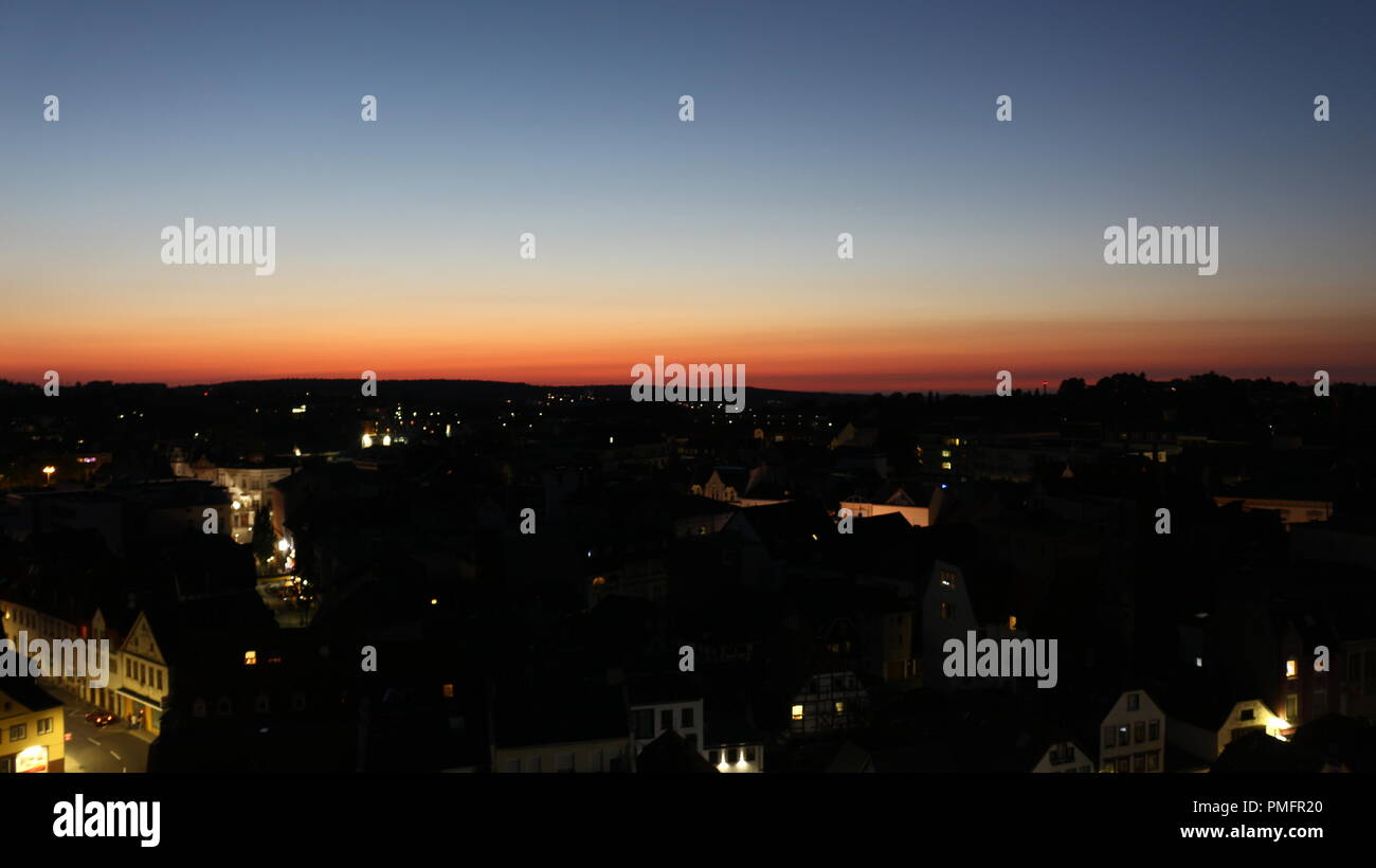 the evening sky in Iserlohn city Germany Stock Photo - Alamy