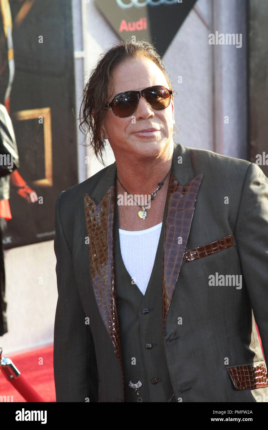 Mickey Rourke at the World Premiere of Paramount Pictures and Marvel ...