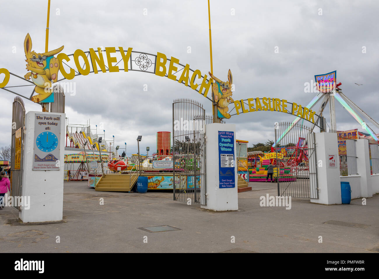 Coney Island Beach and fun fair, Porthcawl, Wales, UK Stock Photo - Alamy
