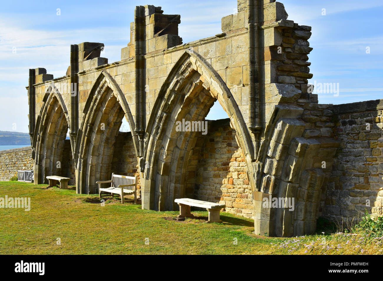 Whitby Abbey, North Yorkshire Moors, England UK Stock Photo - Alamy