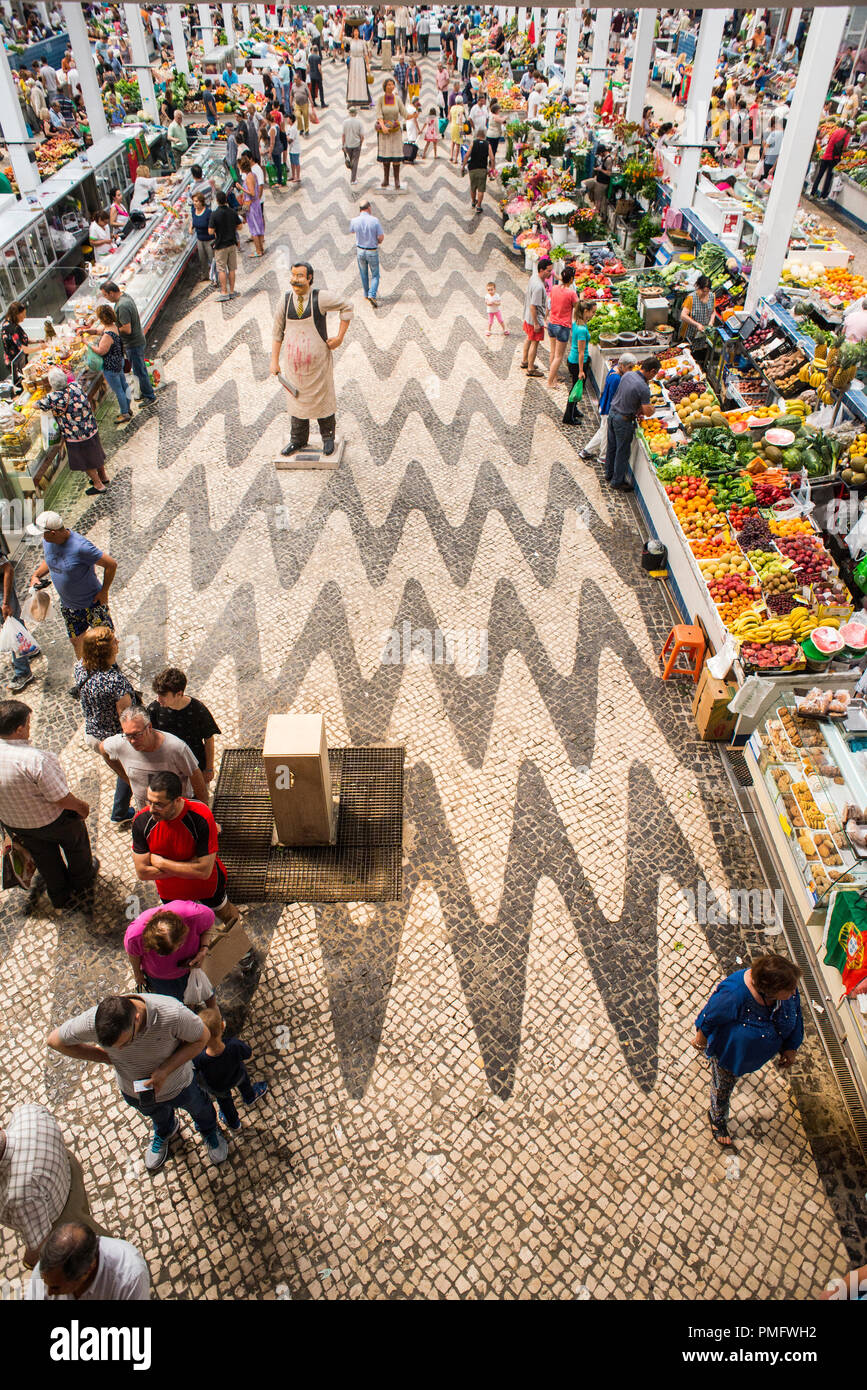 Setubal, Portugal, Europe. Traditional indoor marketplace Stock Photo ...