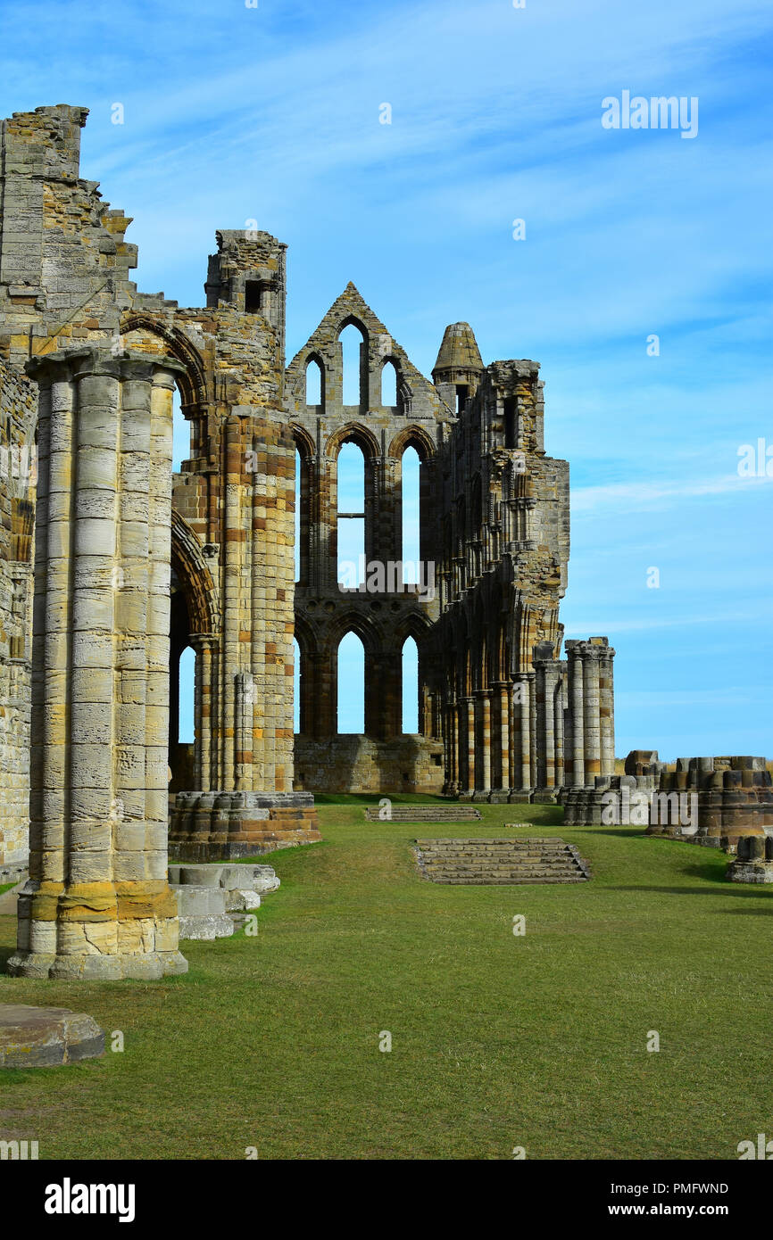 Whitby Abbey, North Yorkshire Moors, England UK Stock Photo - Alamy