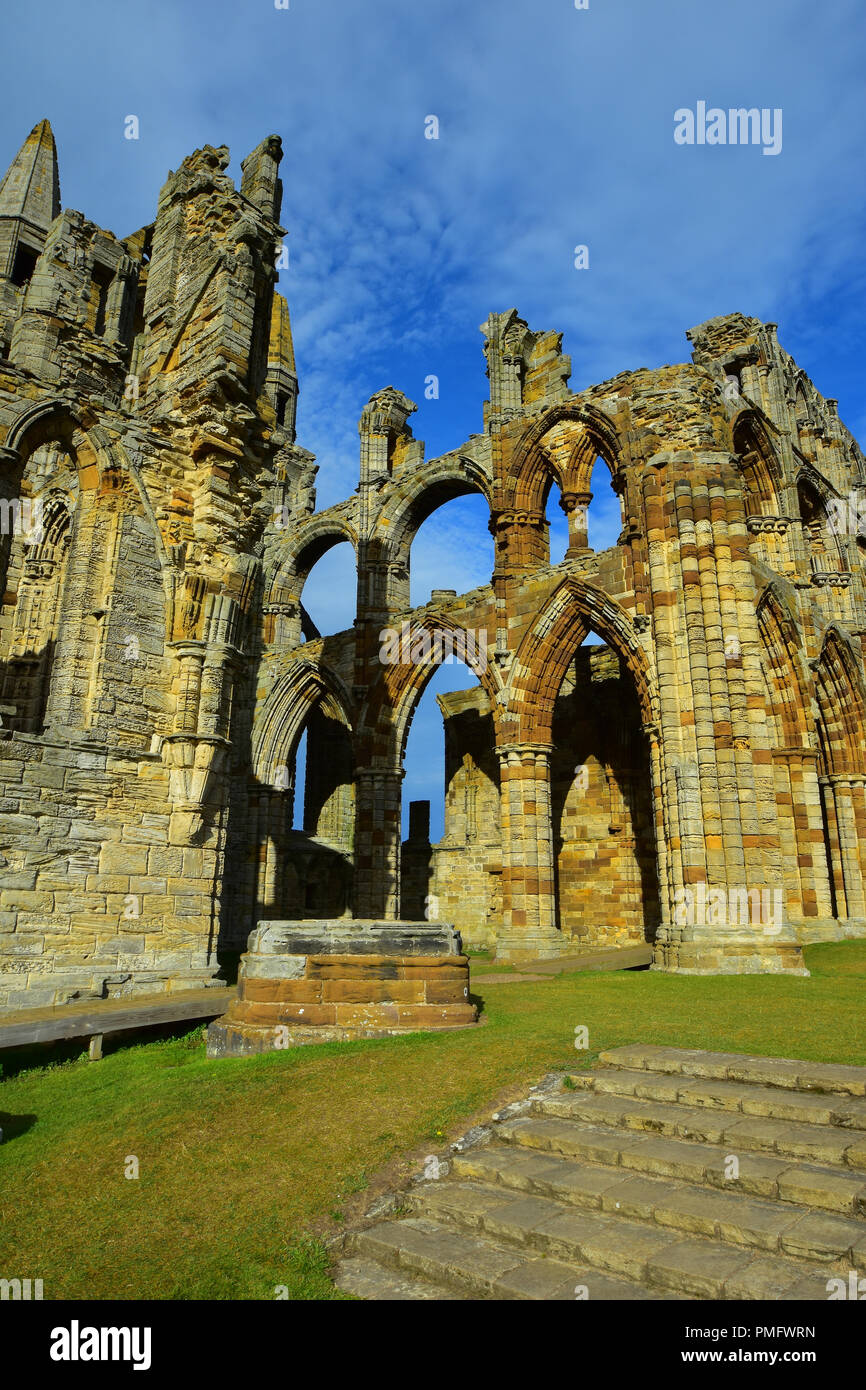 Whitby Abbey, North Yorkshire Moors, England UK Stock Photo - Alamy