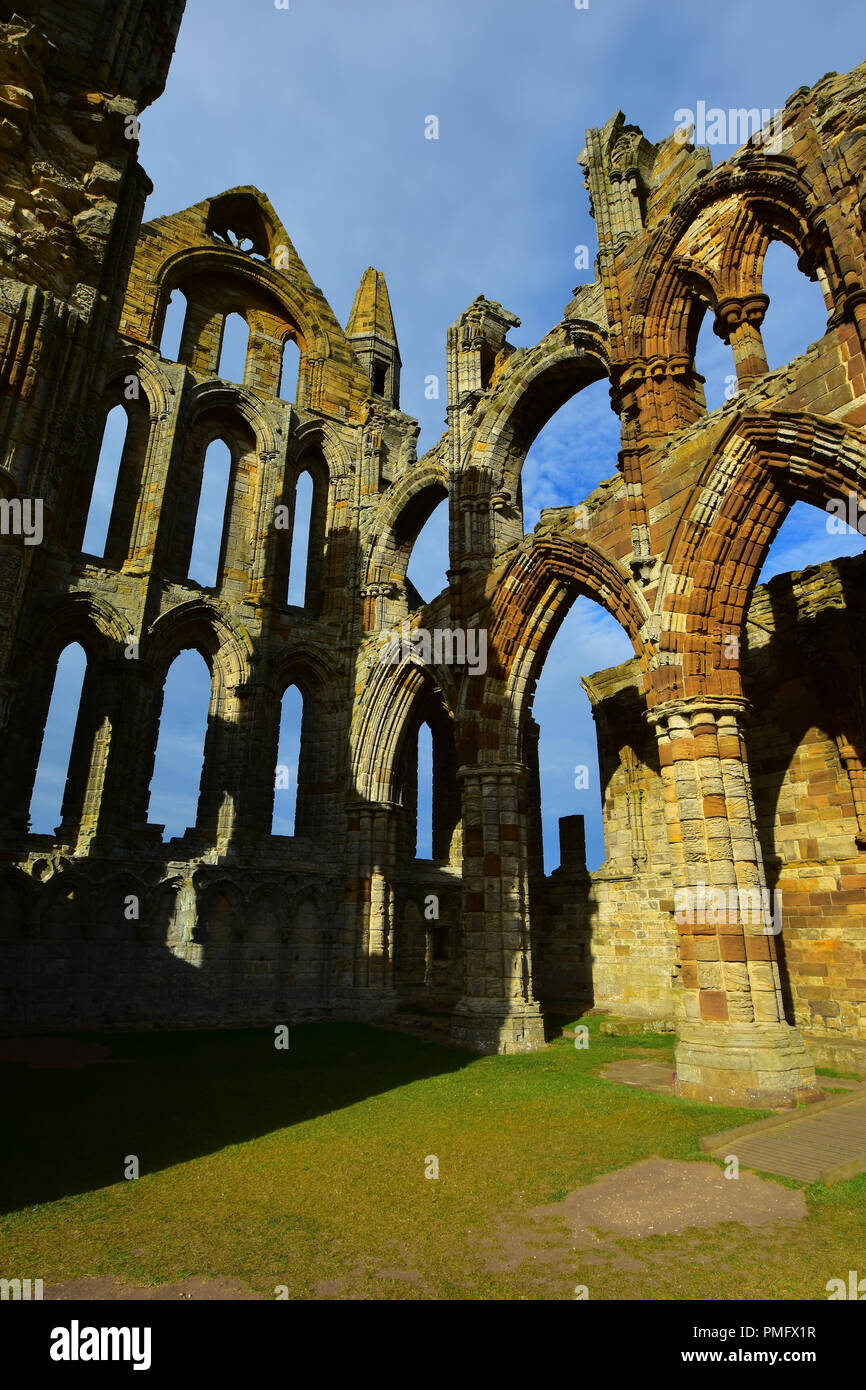 Whitby Abbey, North Yorkshire Moors, England UK Stock Photo - Alamy