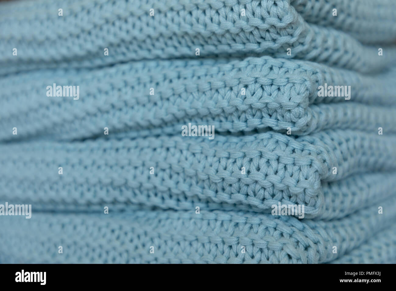 Warm and cozy Handmade knitted blankets, texture background Stock Photo ...