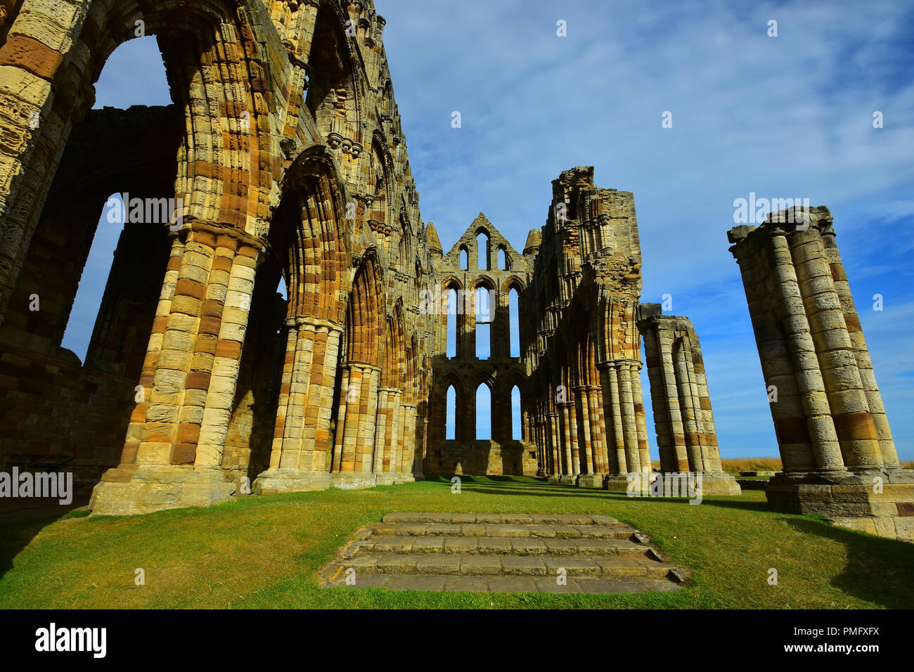 Whitby Abbey, North Yorkshire Moors, England UK Stock Photo - Alamy