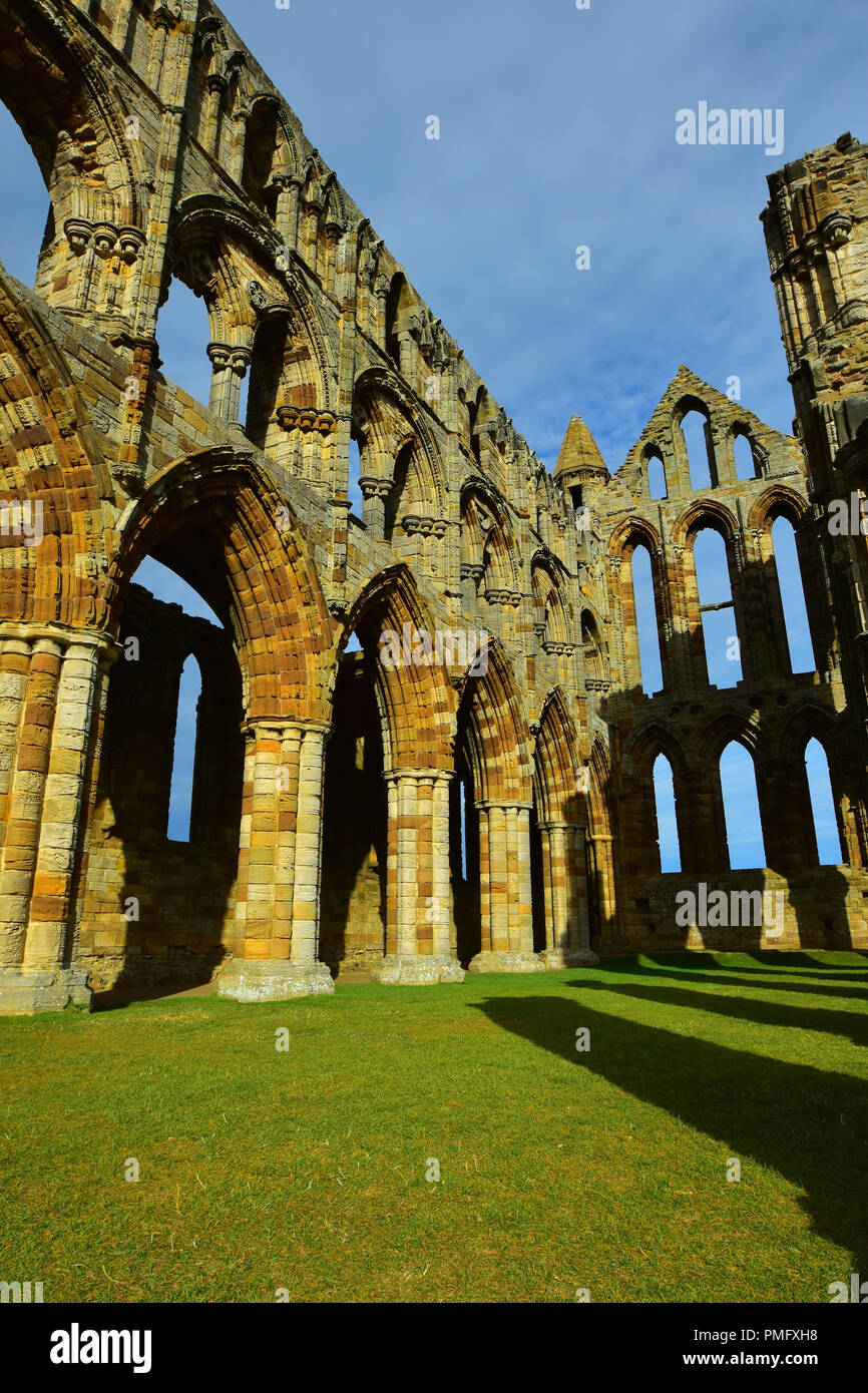 Whitby Abbey, North Yorkshire Moors, England UK Stock Photo - Alamy