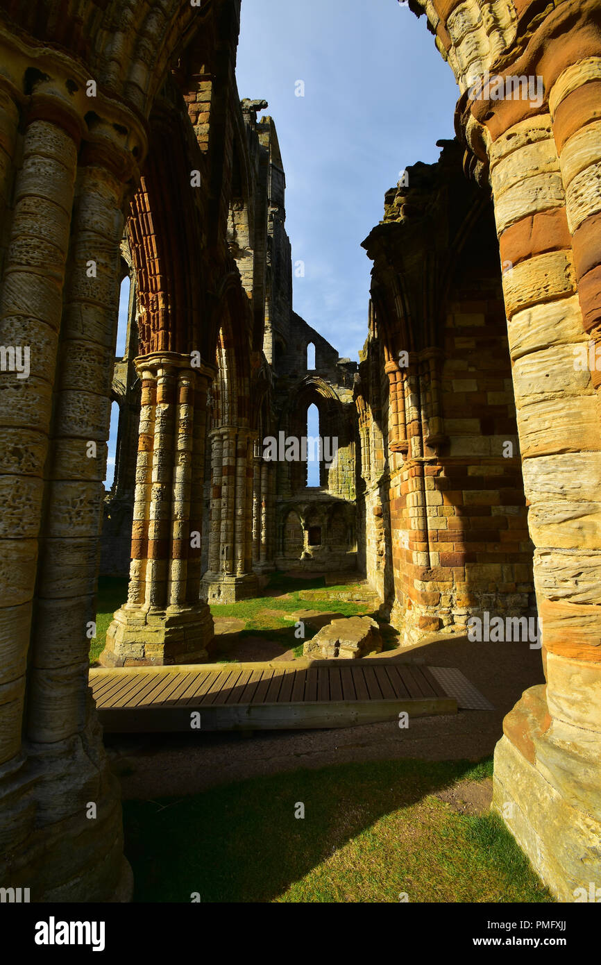 Whitby Abbey, North Yorkshire Moors, England UK Stock Photo - Alamy