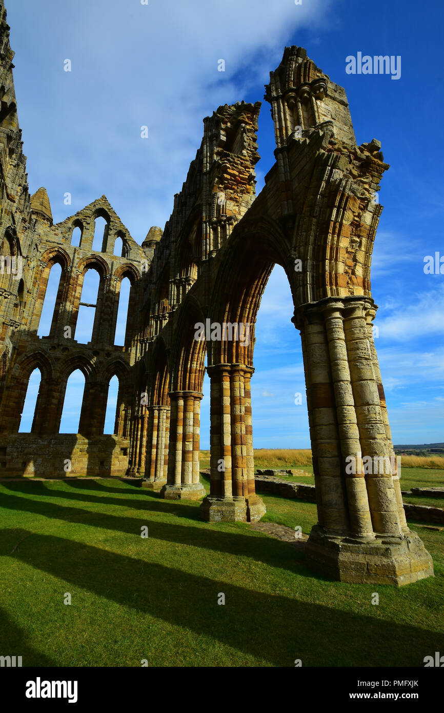 Whitby Abbey, North Yorkshire Moors, England UK Stock Photo - Alamy