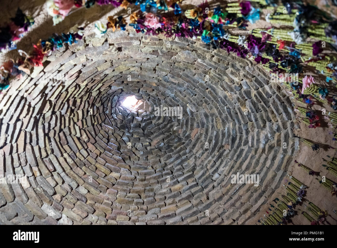 Top conic view of traditional beehive mud brick desert houses in ...