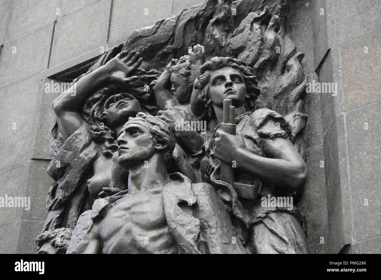 Warsaw Poland the Heroes of the Ghetto memorial monument honours the ...