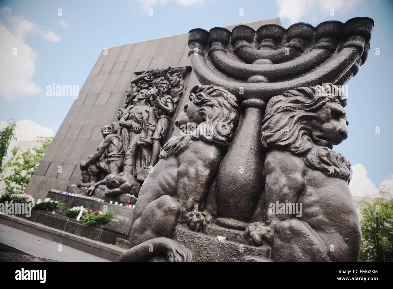 Warsaw Poland the Heroes of the Ghetto memorial monument honours the ...