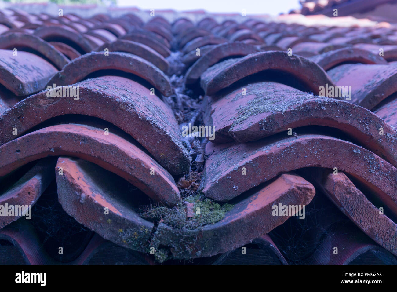Very old roof top design Stock Photo - Alamy