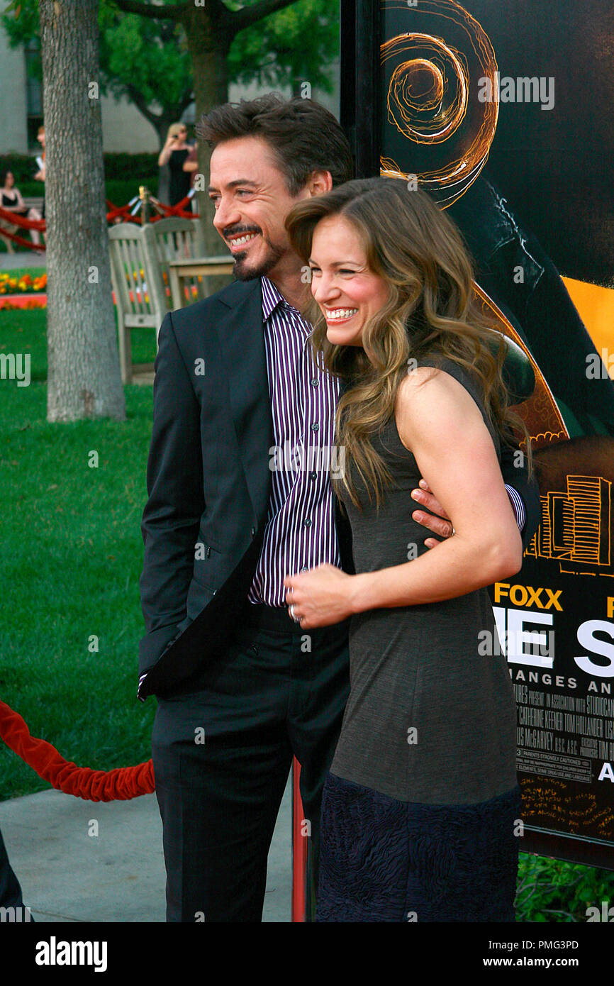 Robert Downey, Jr. and Susan Levin at the Los Angeles Premiere of ...