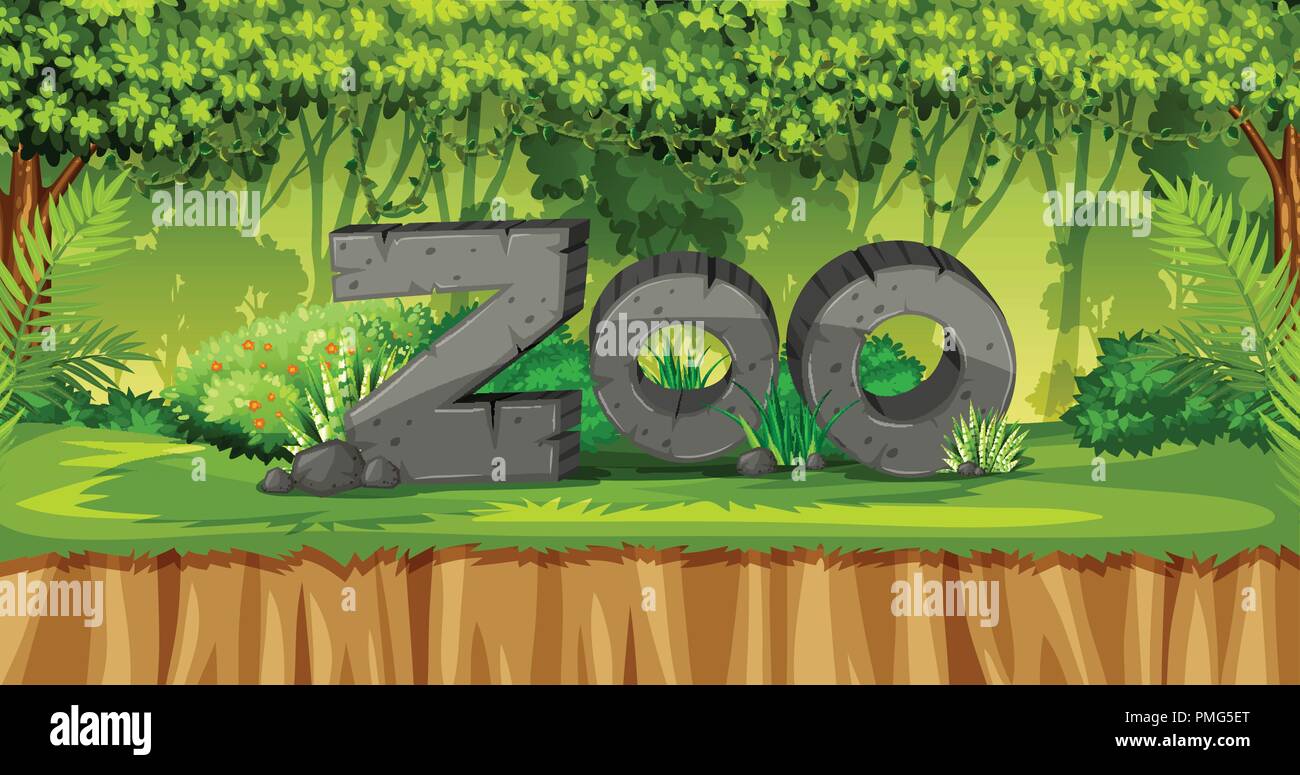 A nature zoo template illustration Stock Vector Image & Art - Alamy