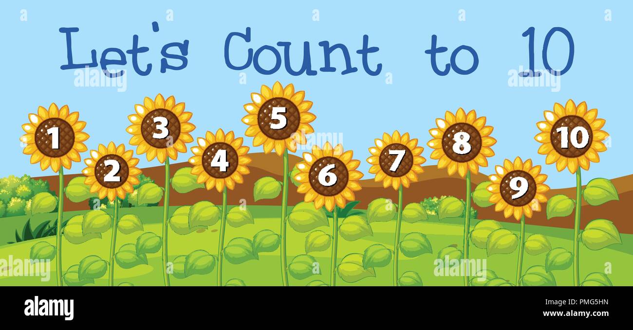 Flower counting Stock Vector Images - Alamy