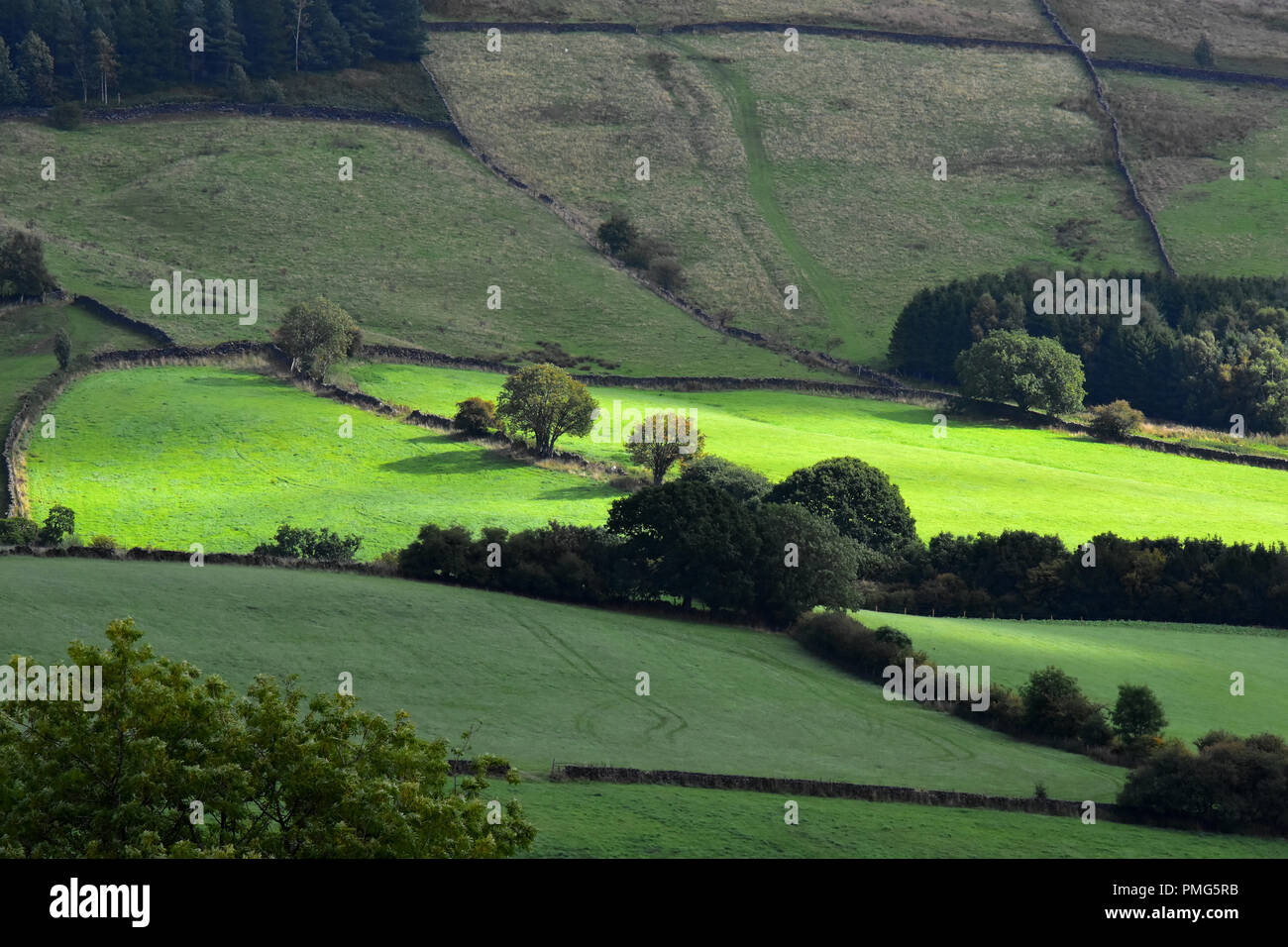 View over Rosedale Abbey, North Yorkshire Moors, England UK Stock Photo ...