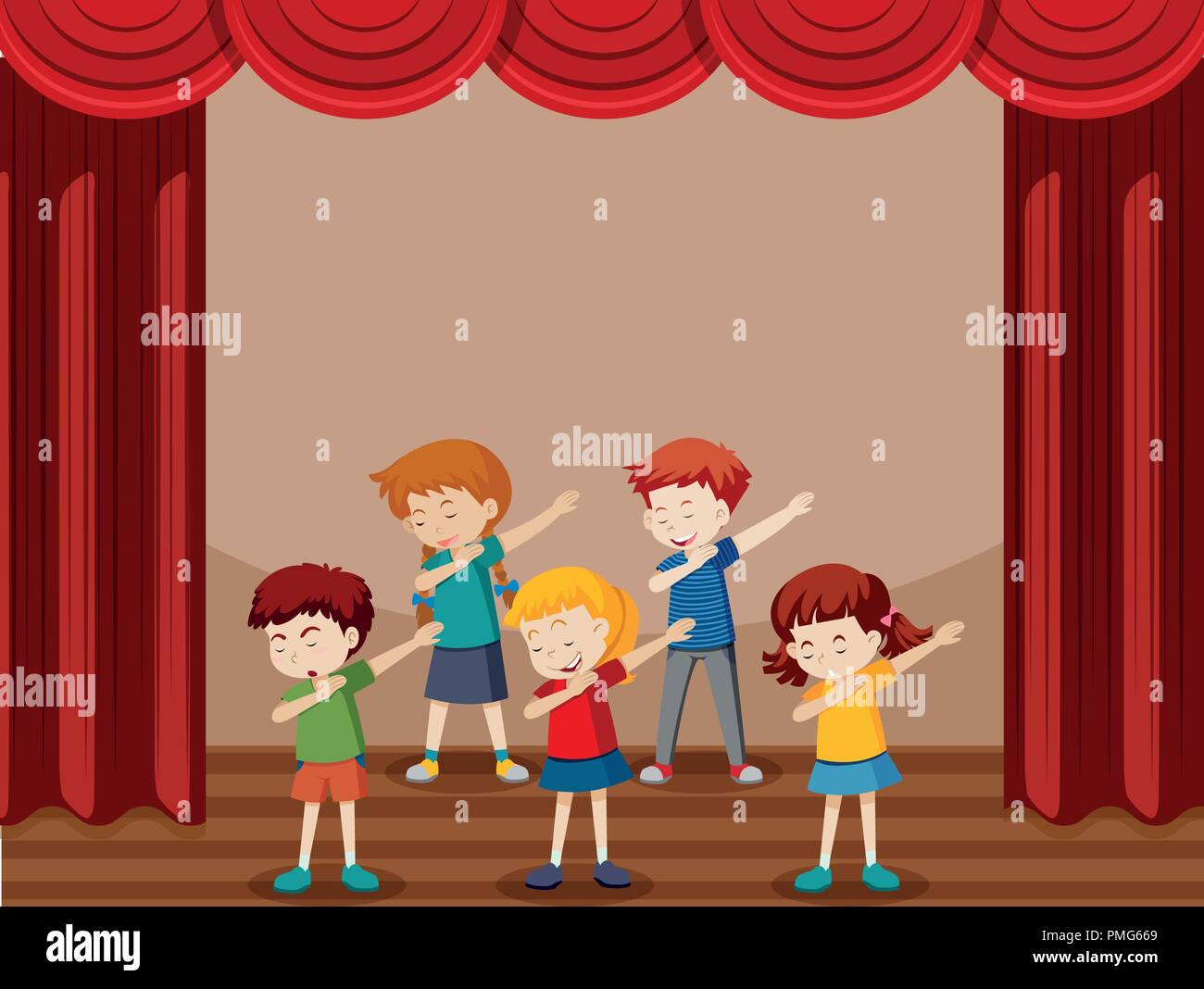 Group of children dancing illustration Stock Vector Image & Art - Alamy