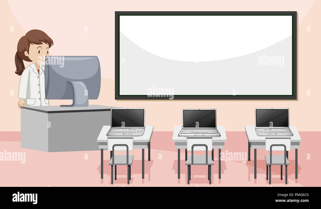 Clipart Laboratorio Informatico IT Lab With Monitor With Webcam