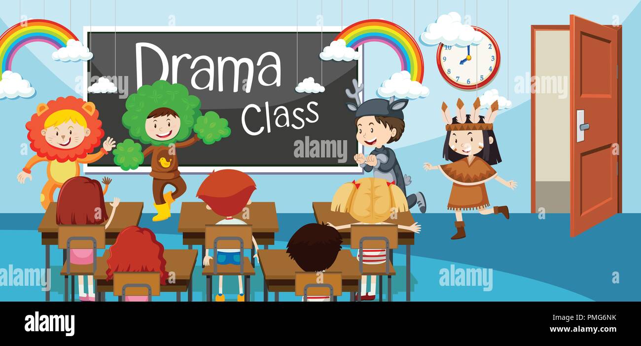 Drama teacher class Stock Vector Images - Alamy