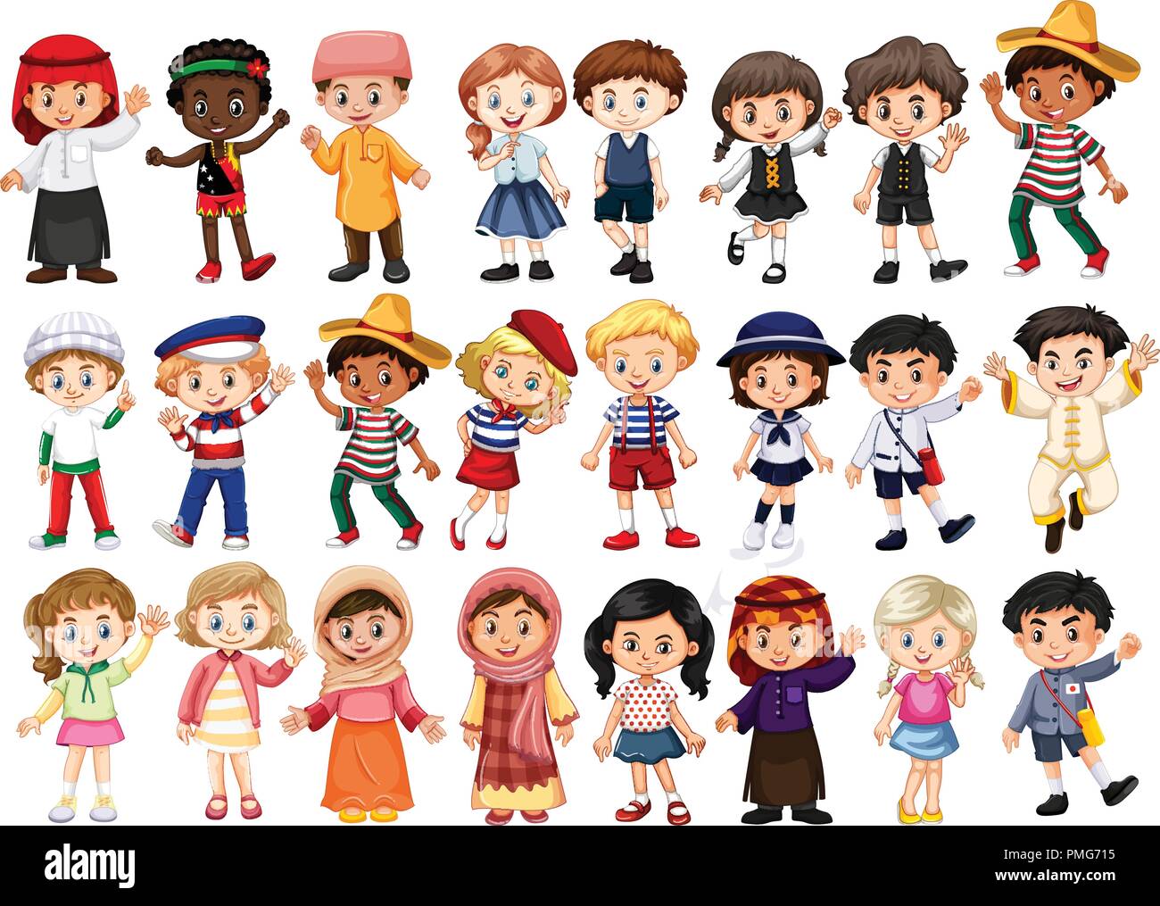 People different country cartoon hi-res stock photography and images ...