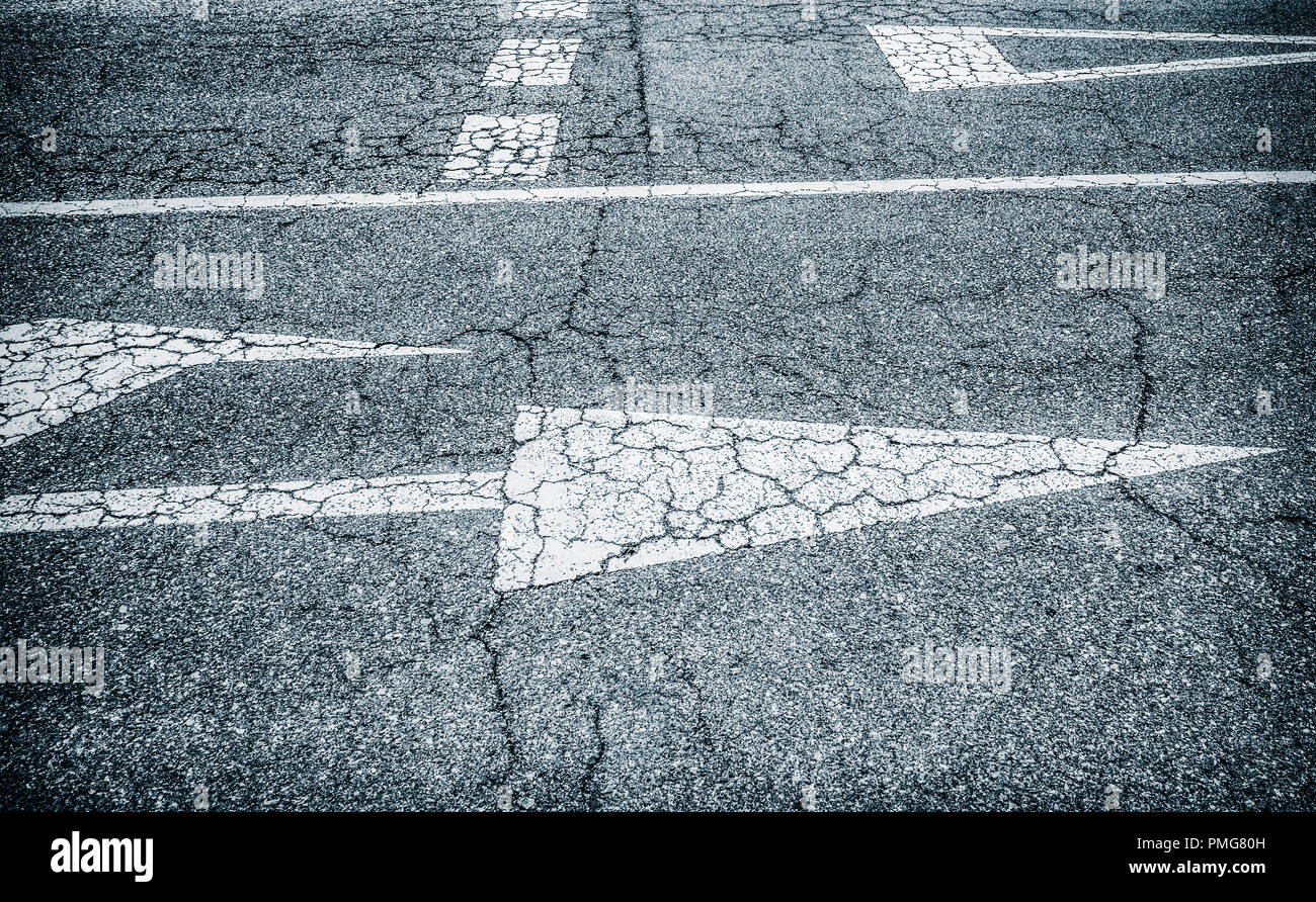 Road marking arrow hi-res stock photography and images - Alamy
