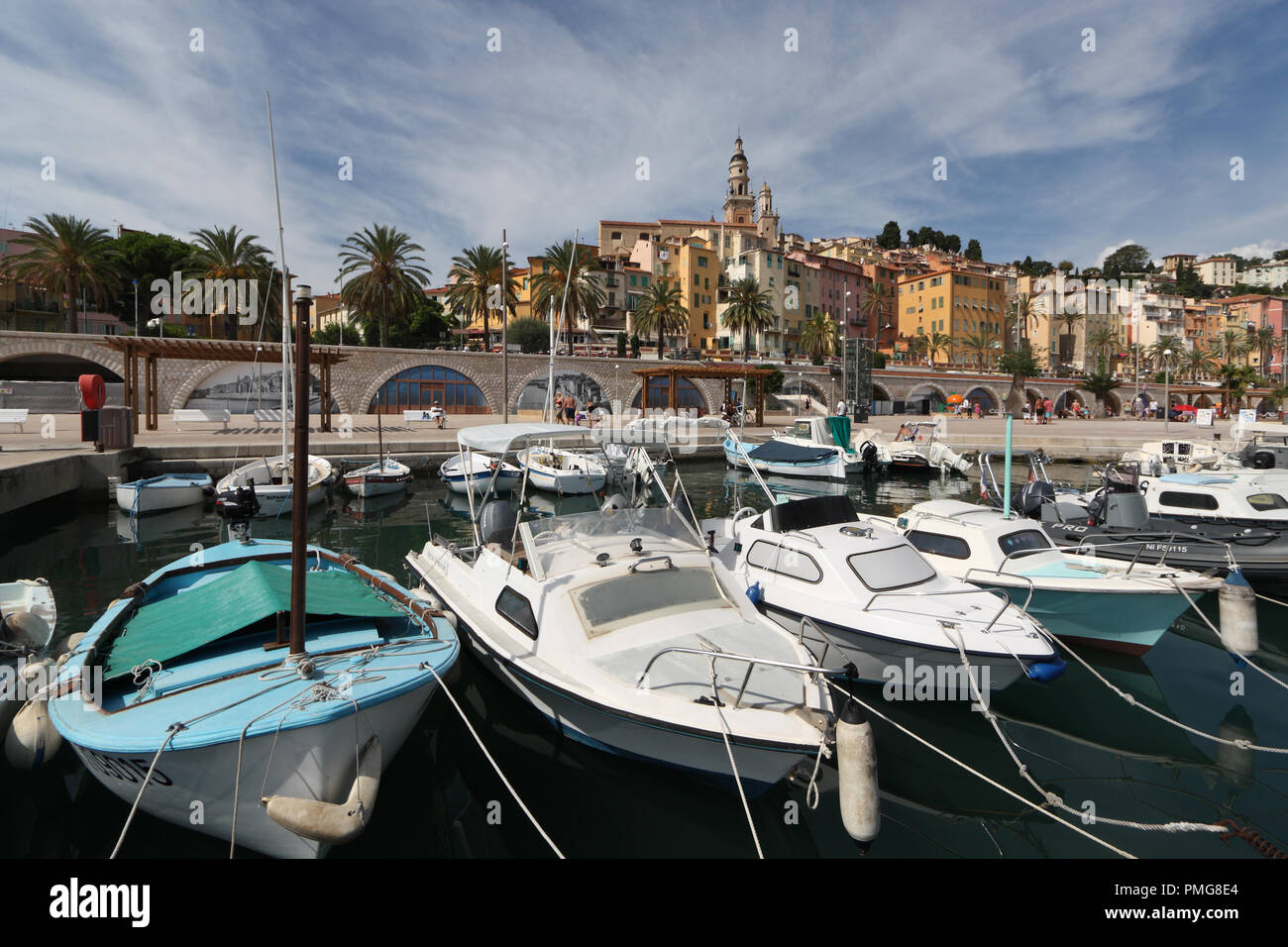 The Harbour, Menton, Cote d'Azur, France Stock Photo - Alamy