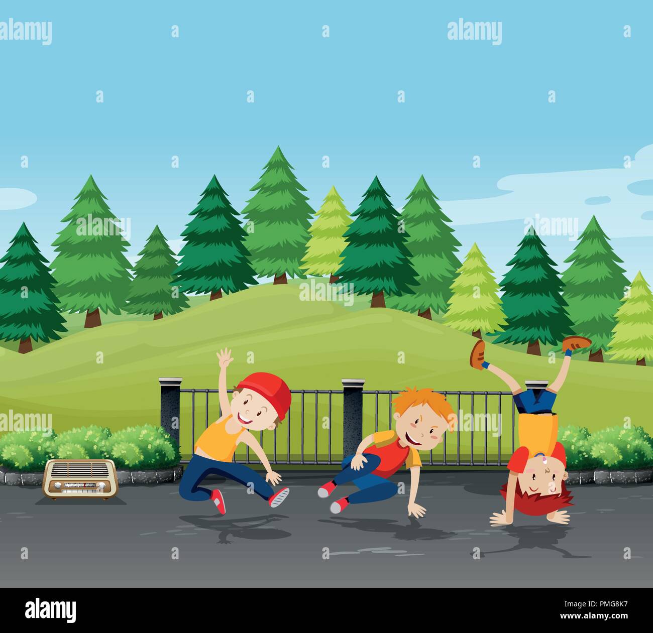 A group of teenager dancing illustration Stock Vector Image & Art - Alamy