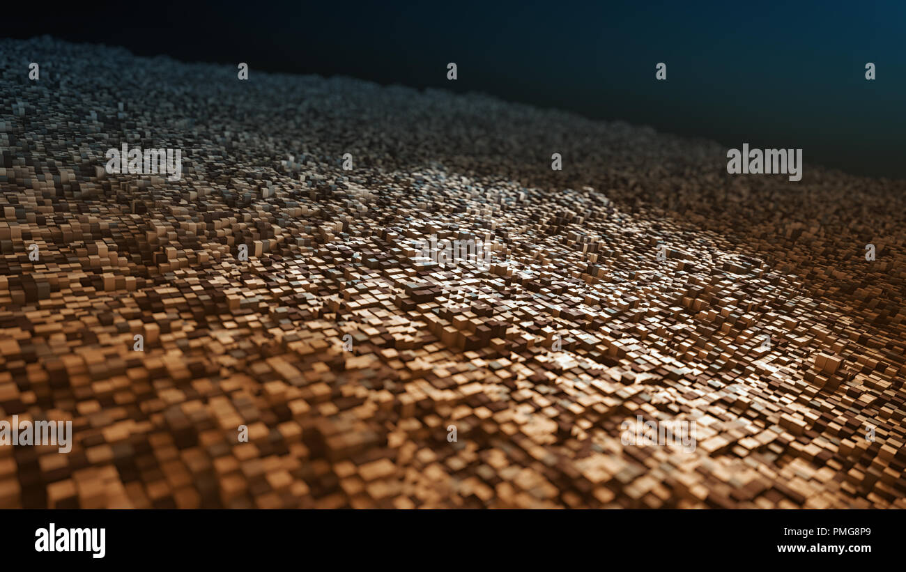 abstract structure made with cubes (3d render Stock Photo - Alamy