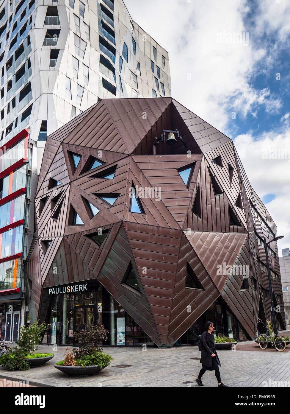 Pauluskerk Paulus Church in Rotterdam architect Will Alsop opened 2013. The building contains 24 ...