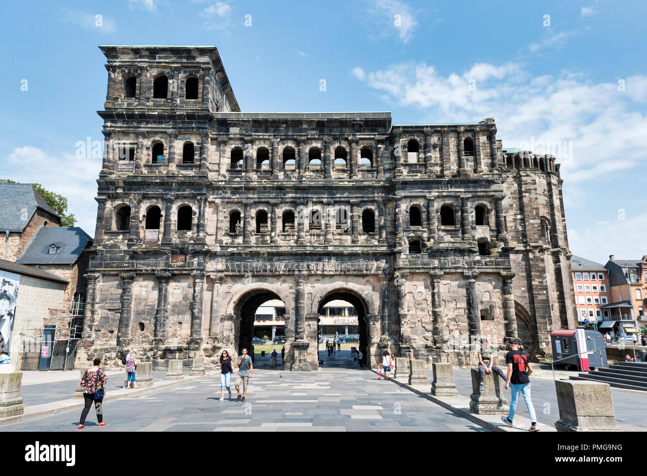 Trier,Germany,17-aug-2018:The Porta Nigra ,Latin for black gate, is a ...