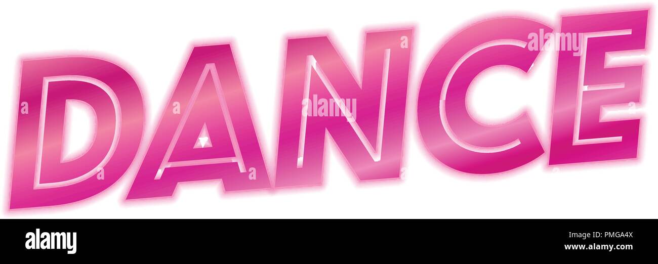Pink dance text white background illustration Stock Vector Image & Art ...